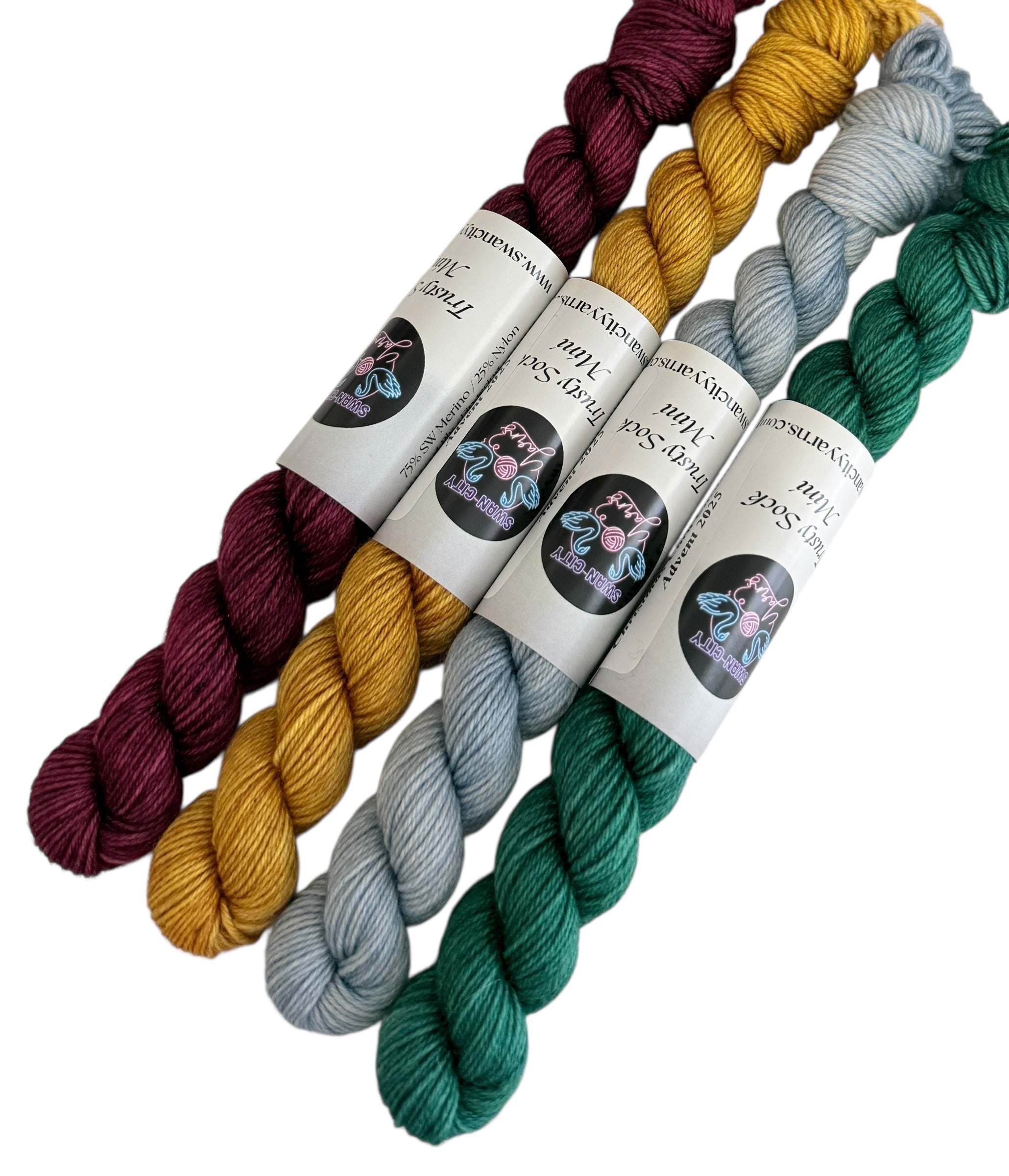 Christmas Advent Mini Set (Trusty Sock Mini) – Swan City Yarns